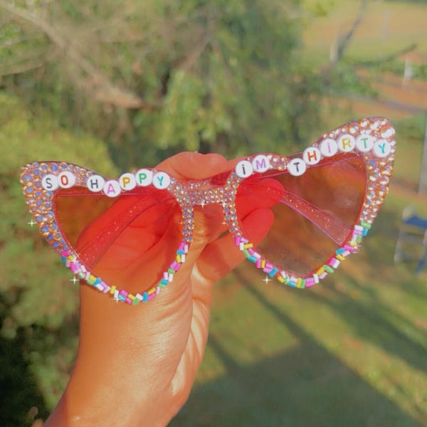 CUSTOM Bedazzled BIRTHDAY Glasses / Sunglasses - Etsy