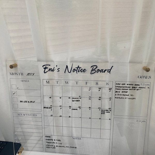 Acrylic to Do List | Customizable Planner | Chore Chart | Custom Dry ...