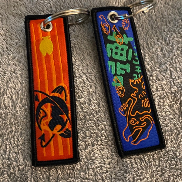 Yellow/purple Squid Pattern Splatoon Woven Keyring - Etsy