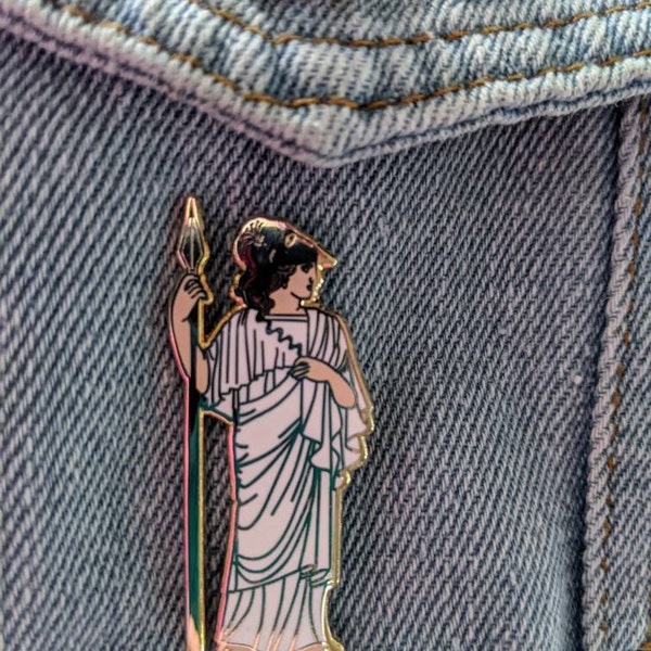 Greek Goddess Athena Enamel Pin - Etsy