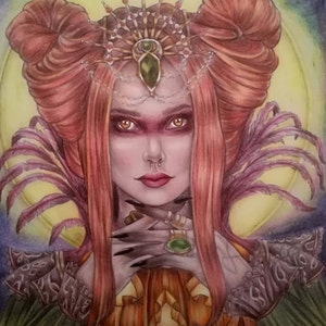 Aurae Fae Nymph Fairy Line Art Coloring Page Portrait - Etsy