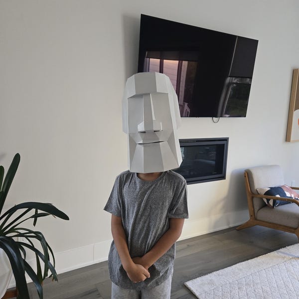 Moai Mask | DIY Paper Mask, Printable Template, Papercraft, 3D Mask ...