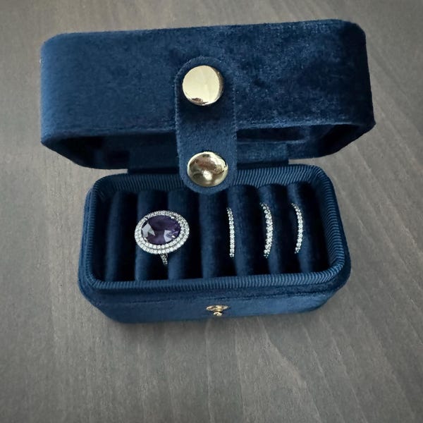 Personalized Velvet Jewelry Box,custom Travel Jewelry Case,jewelry ...