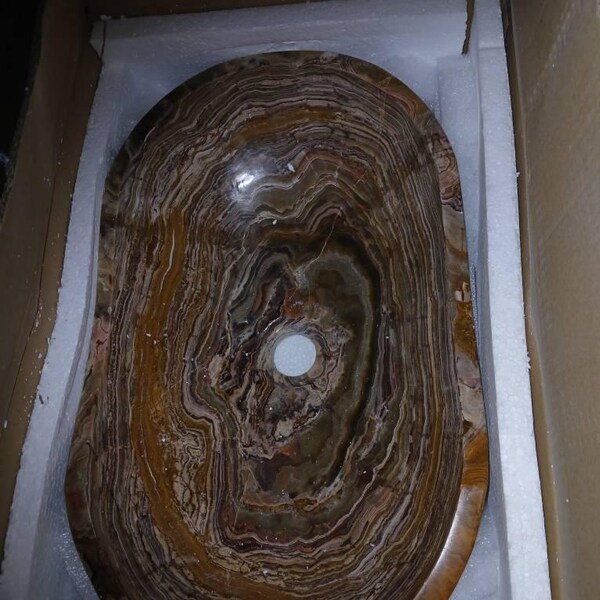 Red Zebra Marble Sink - Etsy