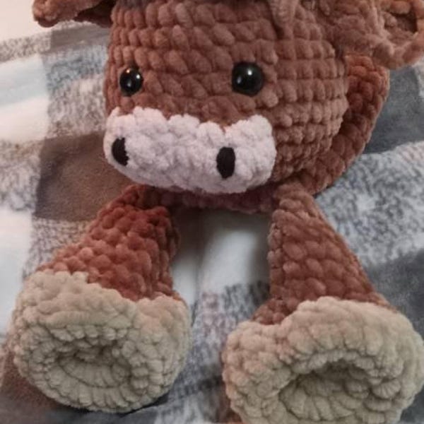 Crochet Highland Cow Snuggler Lovey Pattern - Etsy
