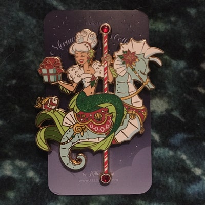 Christmas Carousel Mermaid Hard Enamel Pin - Etsy