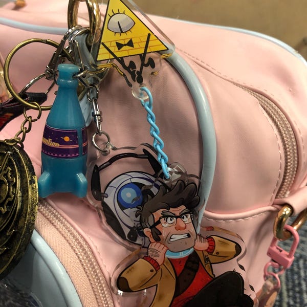 Alien Invader Zim Gir Tamagotchi Keychain - Etsy