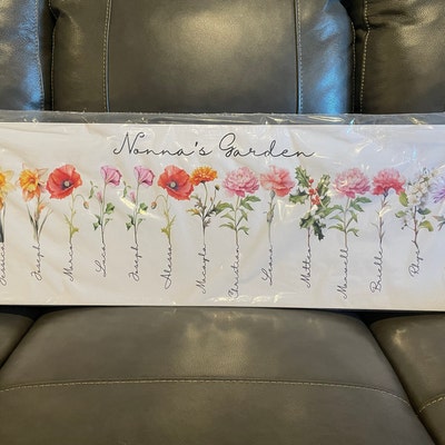 Custom Birth Flower Bouquet Gift for Her, Custom Blanket Gift ...