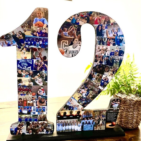 Wooden Number Photo Collage(2 Numbers/ NEW STYLE) - Etsy
