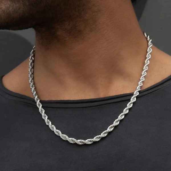 Italian Sterling Silver Figaro Chain Necklace 925 Made in Italy - Etsy