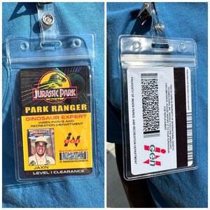 Jurassic Park Ranger ID Badge customize With Your FACE or - Etsy