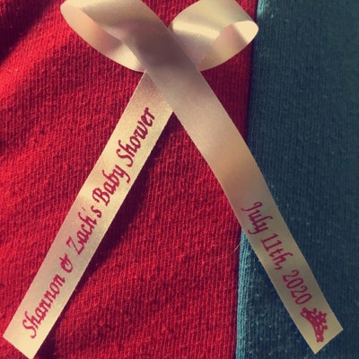 Personalized Ribbon Bows Wedding Bridal Shower Baby Shower Celebration ...