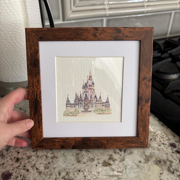 Disney World Miniature Art, Epcot, Hand-painted, Print of Watercolor ...