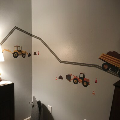 Construction Wall Decals 4 Construction Vehicle Wall Stickers - Etsy