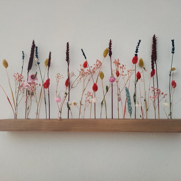 Standring mit Trockenblumen | Trockenblumenring stehend | Blumenleiste ...