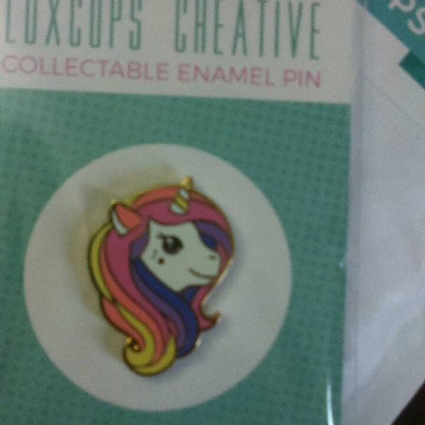 Rainbow Unicorn Enamel Pin Hard Enamel Pin Cloisonné Unicorn Lapel Pin ...