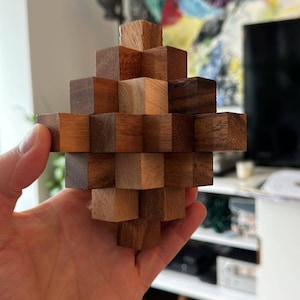 24 Piece Star Difficult Wooden Puzzle for Adults, Hard Wood Brain ...
