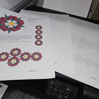 Tudor Rose English Paper Piecing Pattern - Etsy