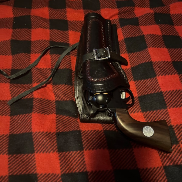 Cowboy Western Fast Draw Leather Holster Fits Colt SAA 1873 Ruger ...