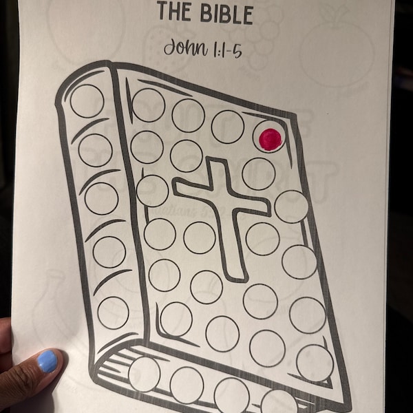 Bible Dot Marker Art, Church Sunday School Do A Dot Coloring Pages ...