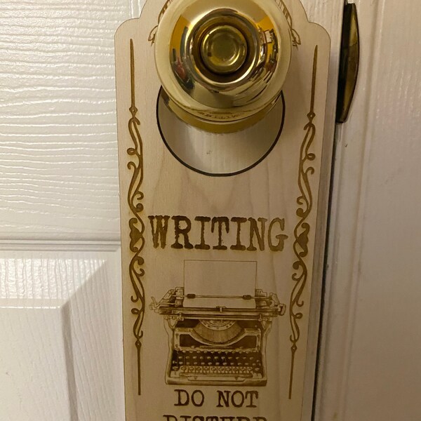 Writing Do Not Disturb Engraved Door Hanger Sign - Etsy