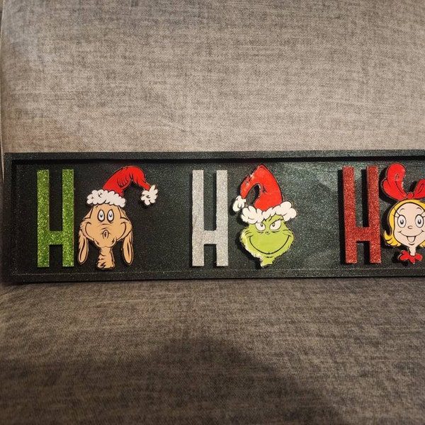 Grinch “ho Ho Ho” Sign - Etsy