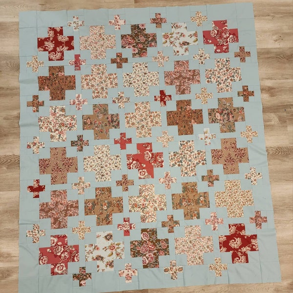 Positive Side Quilt Pattern, Layer Cake Quilt, Plus Quilt, Precut Quilt ...