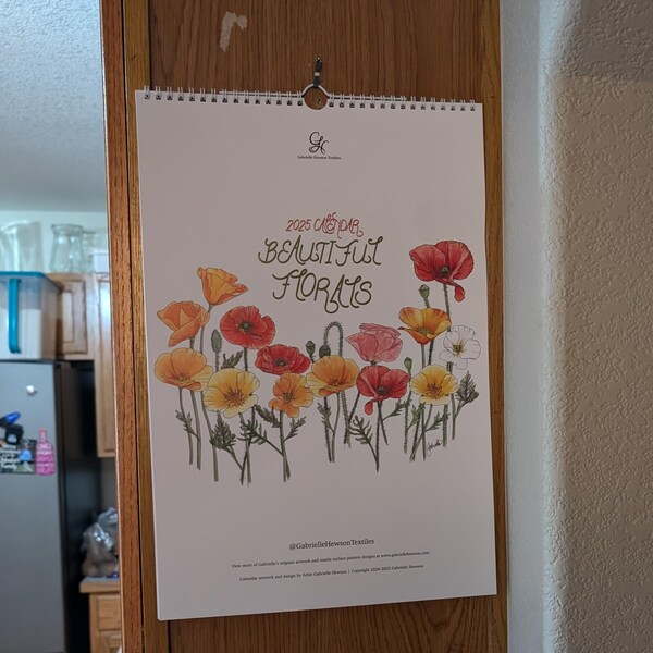 2025 Calendar A Year of Fruits and Flowers January December 2025 Hand ...