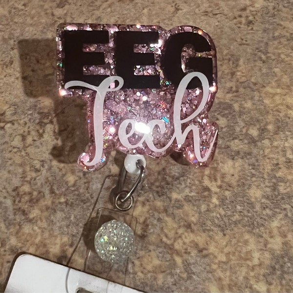 EEG Tech Badge Reel, EEG Tech Gift, Badge Reel, Cute Badge Reel, Womens ...