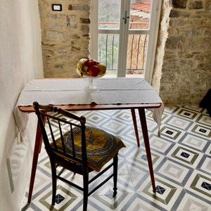 Walnut Wood Rectangle Computer Desk Table, Narrow Spacesaver Modern ...