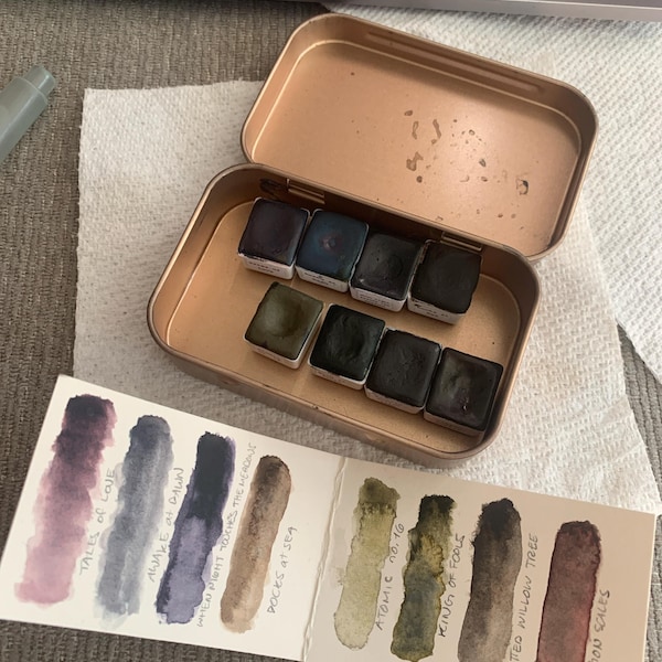 The Galatea Palette- a Set of Enchanted Handcrafted Watercolours - Etsy