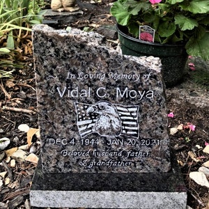 Small Personalized Memorial Stone / Grave Marker / Urn Marker Solid ...