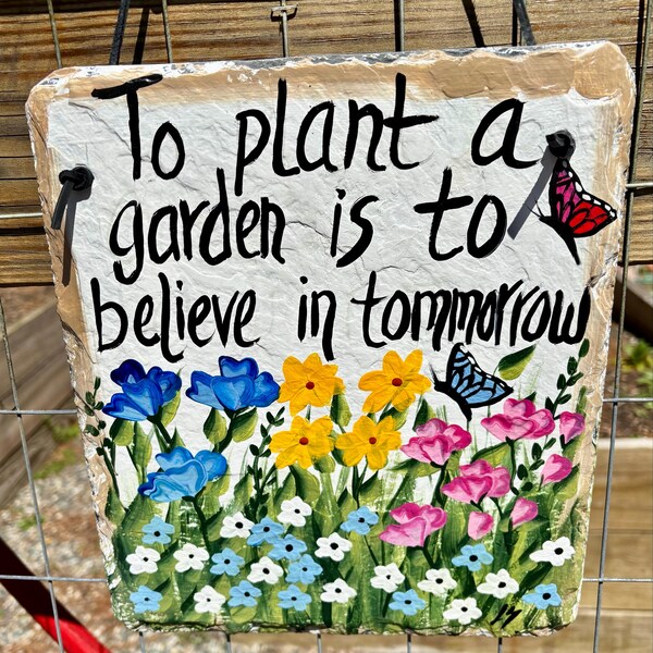 Slate Plaque, Hand Painted Slate Sign, Fall Sign, Autumn Slate Plaque ...