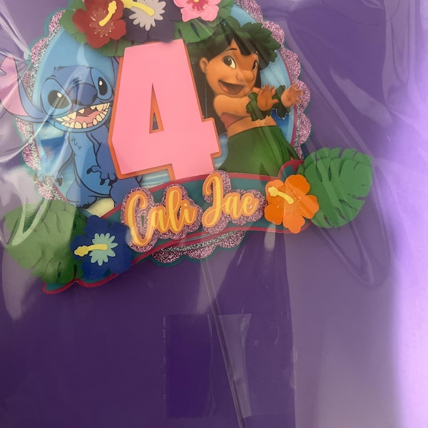 Lilo & Stitch Tropical 3-D Cake Topper - Etsy