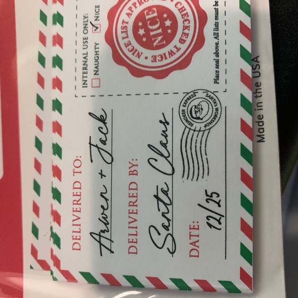 Official Santa Label | Santa Claus Gift Tag Stickers | Personalized ...