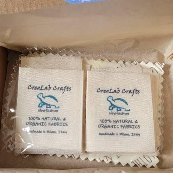 20 Custom Design Fabric Clothing Labels 5 Cm Design Your Text or Logo ...