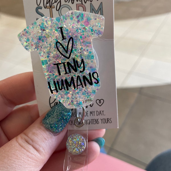 I Love Tiny Humans Badge Reel, L&D Badge Reel, Midwife Badge Reel, Baby Badge Reel, Nurse Badge ...