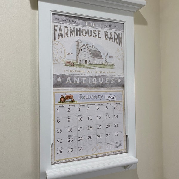 LANG Calendar Frame Family Organizer Command Center Storage Shelf and ...