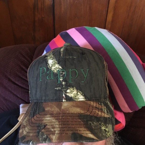 Pappy Baseball Cap - Custom Camo Ball Cap - Custom Gift - Gift for ...