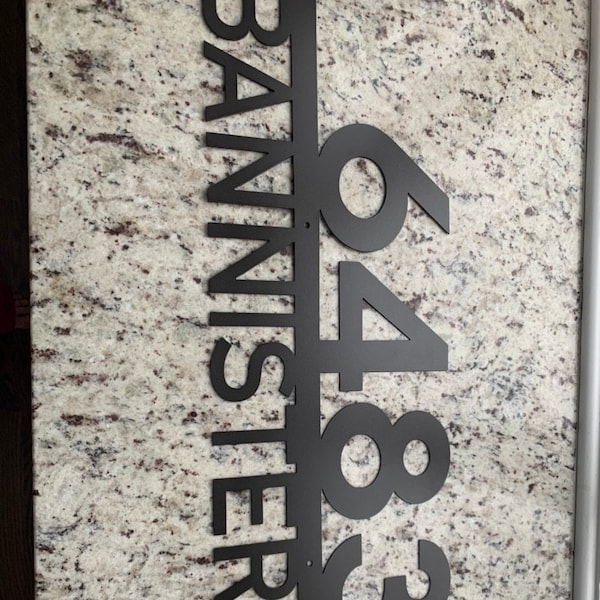 Custom Address Marker Metal Sign | Simple House Number | Last Name ...
