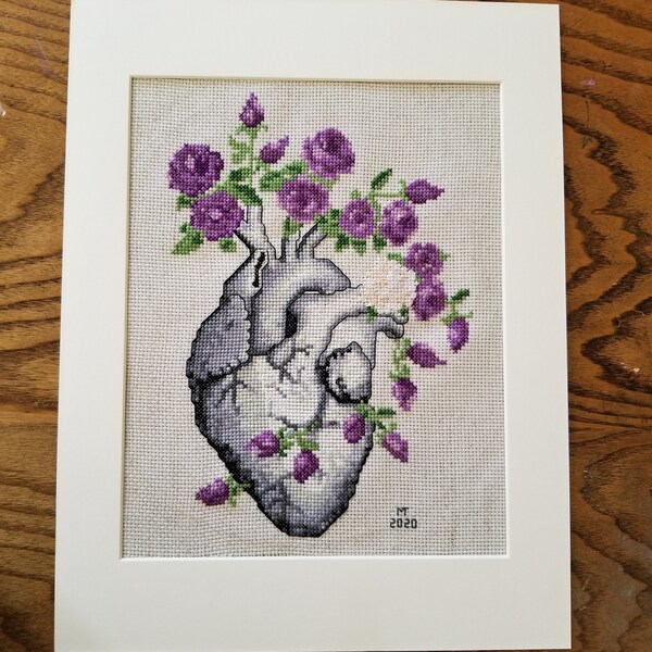 Cross Stitch Pattern PDF, Anatomical Heart Counted Cross Stitch ...