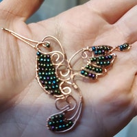 Wire Wrapped Hummingbird Pendant Template Pattern : Downloadable File ...