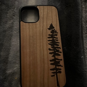 Cherry Sitka real Wood iPhone Case iPhone 15 Pro, 14, 13 Samsung Galaxy ...