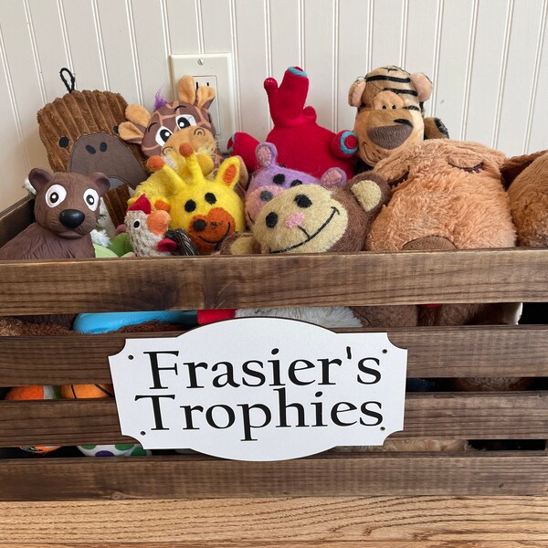 Dog Toy Box Personalized for Small and Medium Dog Toy Storage, Dog ...