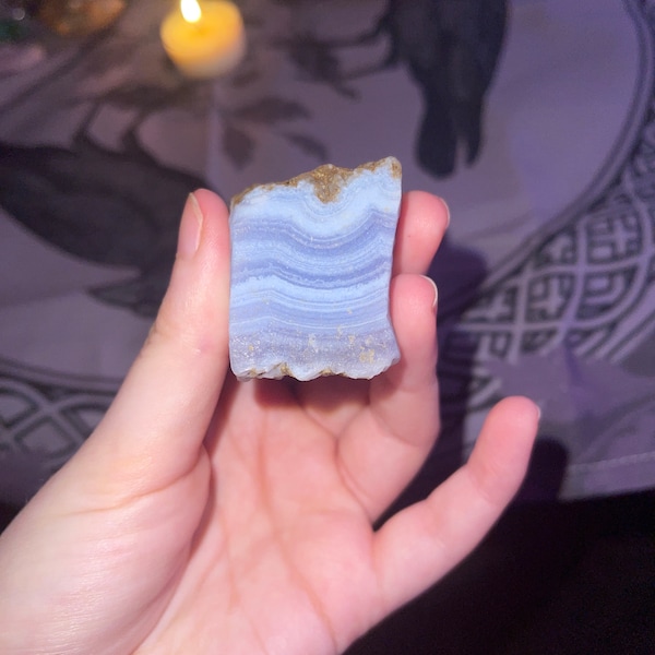 Raw Blue Lace Agate Stone - Rough Blue Lace Agate - Crystals and Stones ...