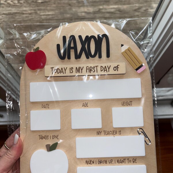 First Day of School Sign, Reusable Back to School Photo Prop ...