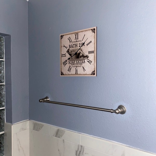 Vintage Bath House Bathroom Clock, Bath House Wall Clock, Vintage Wall ...