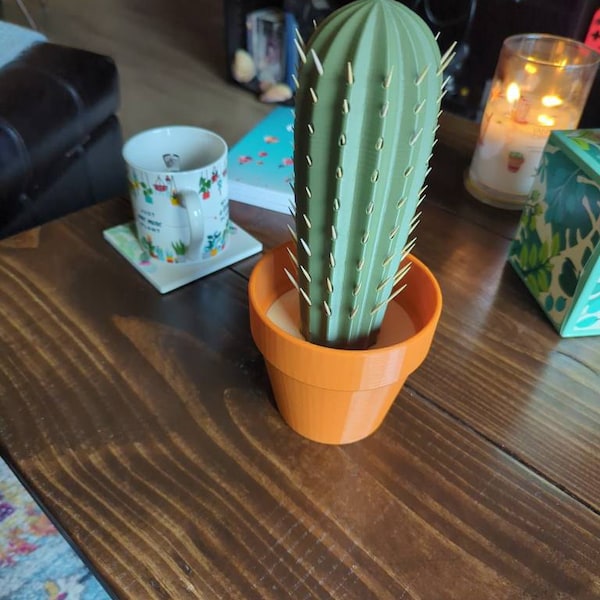 3D Printed Cactus Toothpick Dispenser House Plant | Cacti Houseplant ...