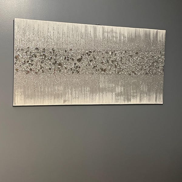 Silver Texture Painting, Abstract Painting, Metallic Painting, Silver ...