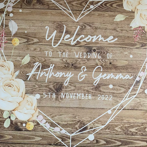 Rustic Wedding Welcome Sign - Etsy UK